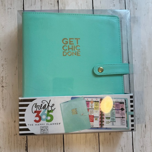 Me & My Big Ideas | Office | Happy Planner Classic Deluxe Cover In Aqua ...